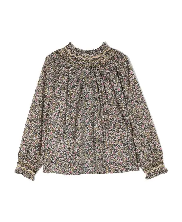 Bonpoint Teen Floral-print Wide-sleeved Blouse