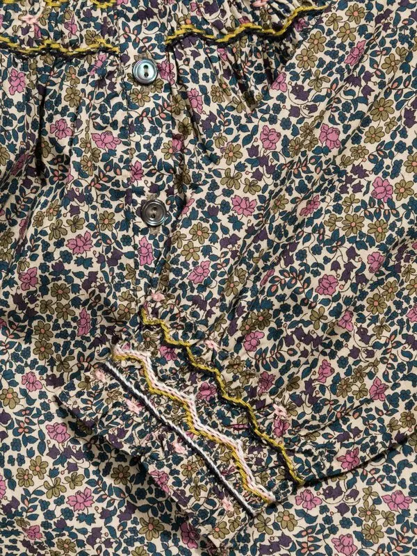 Bonpoint Teen Floral-print Wide-sleeved Blouse