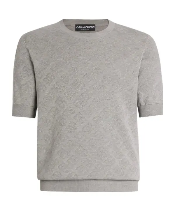 Dolce & Gabbana Logo Jacquard Pullover - Grey