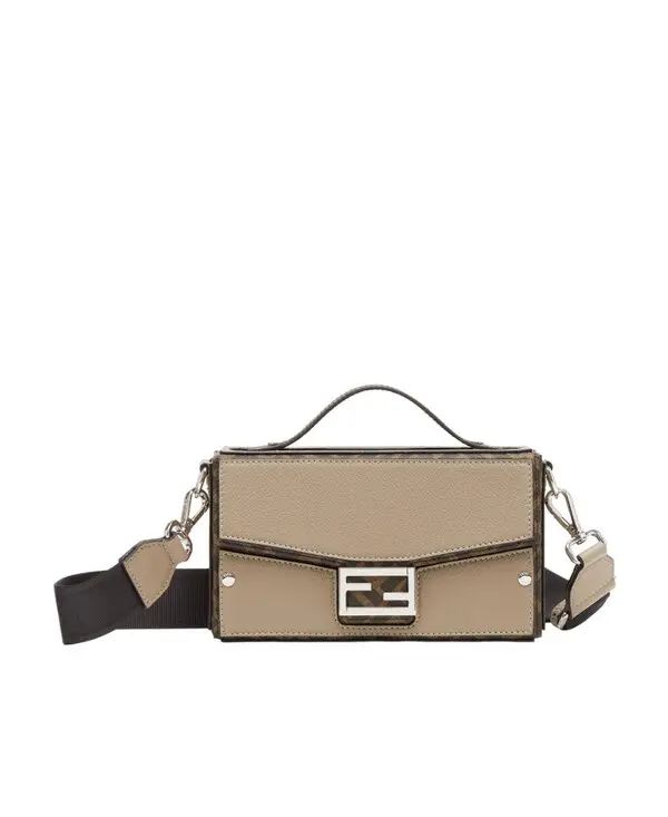 Fendi Ff Soft Trunk Baguette - Nude