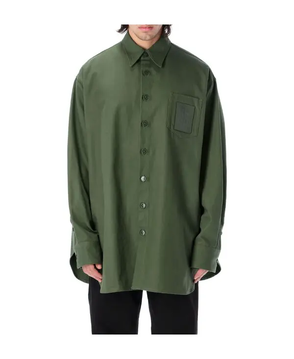 Raf Simons Large Profile Logo Patch Shirt - Green