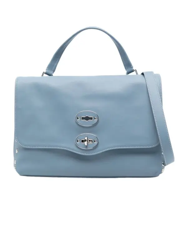 ZANELLATO Postina Saeta Small Studded Shoulder Bag - Blue