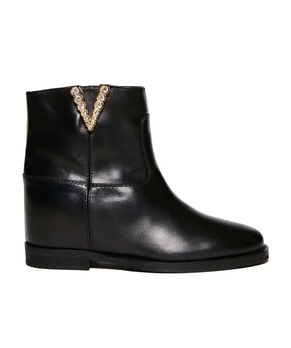 VIA ROMA 15 Logo Embellished Ankle Boots