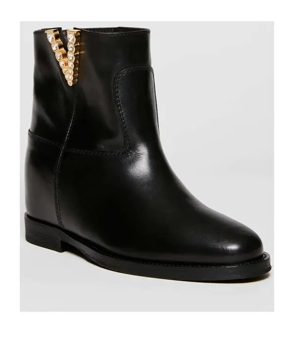 VIA ROMA 15 Logo Embellished Ankle Boots