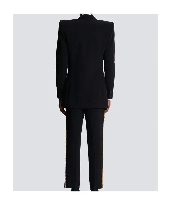 Balmain Single-breasted Jacket With Embroidered Collar