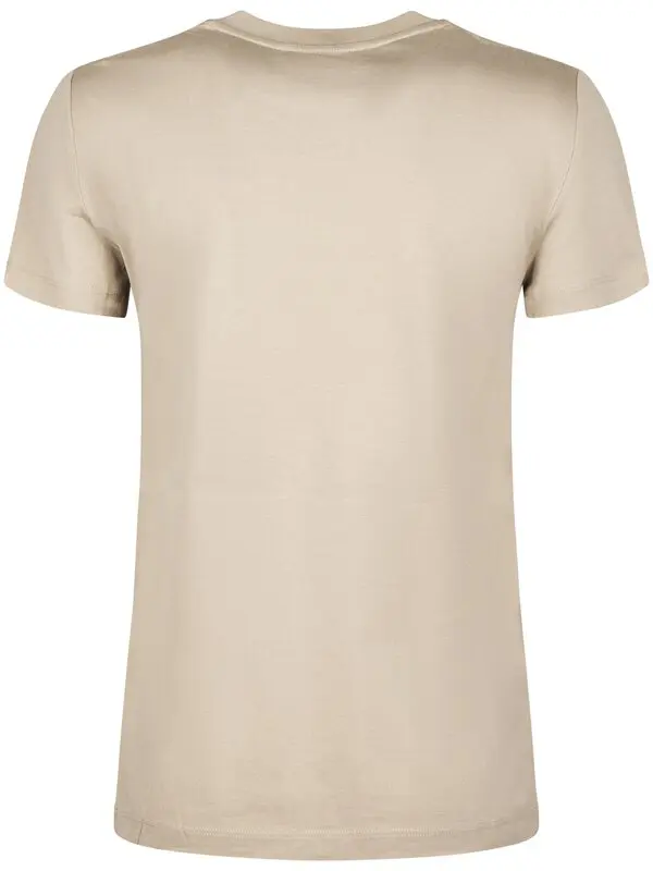 Max Mara Papaia Logo Patch Crewneck T-shirt - Light Brown