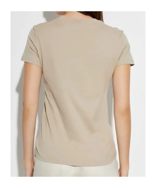 Max Mara Papaia Logo Patch Crewneck T-shirt - Light Brown