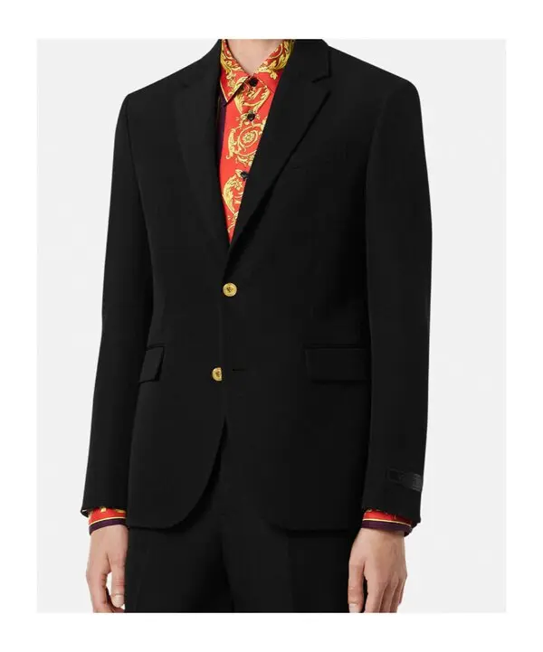 Versace Notched Lapel Blazer