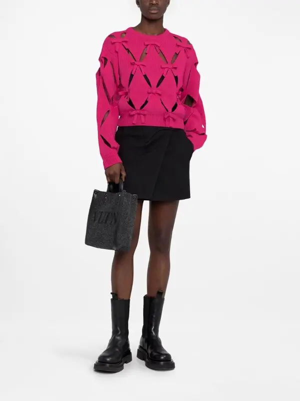 Valentino Garavani Rockstud Embellished Logo Tote Bag