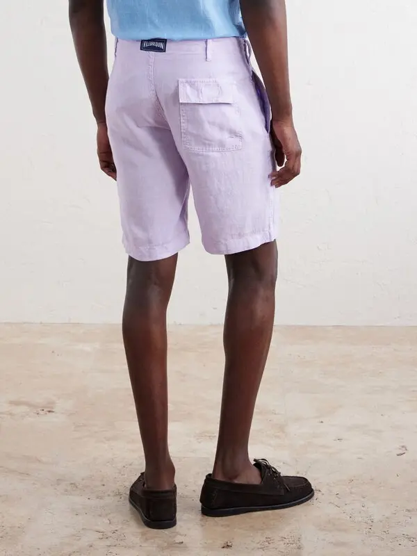 Vilebrequin Straight-leg Garment-dyed Linen Shorts