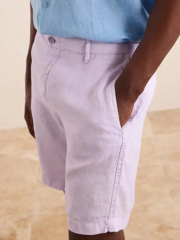 Vilebrequin Straight-leg Garment-dyed Linen Shorts
