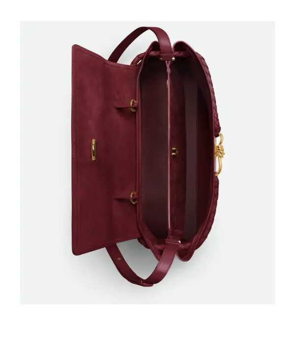 Bottega Veneta Braided Drawstring Shoulder Bag - Red