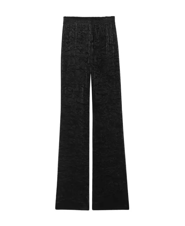 Saint Laurent Wide-leg Velvet Trousers