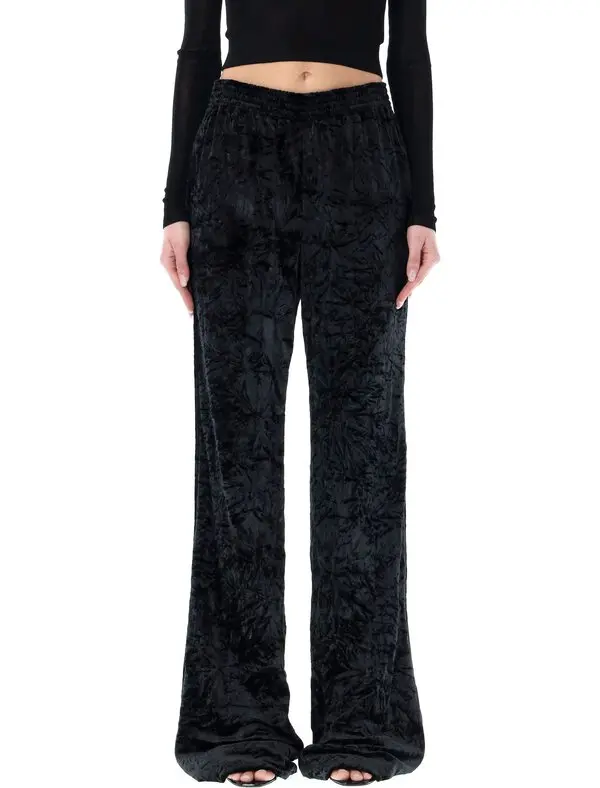 Saint Laurent Wide-leg Velvet Trousers