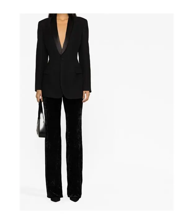 Saint Laurent Wide-leg Velvet Trousers