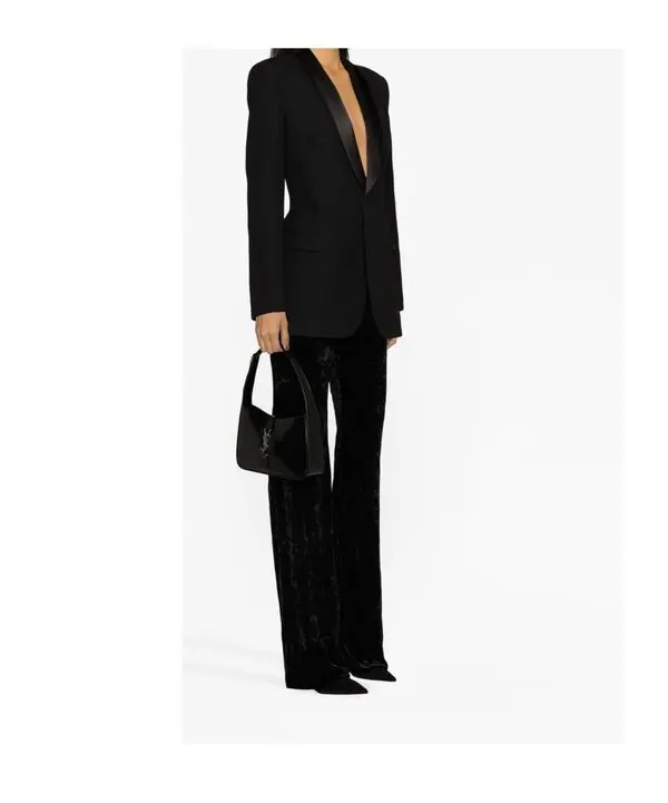 Saint Laurent Wide-leg Velvet Trousers