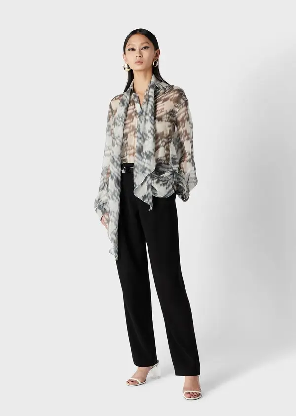 Giorgio Armani Belted Tailored Trousers - Black
