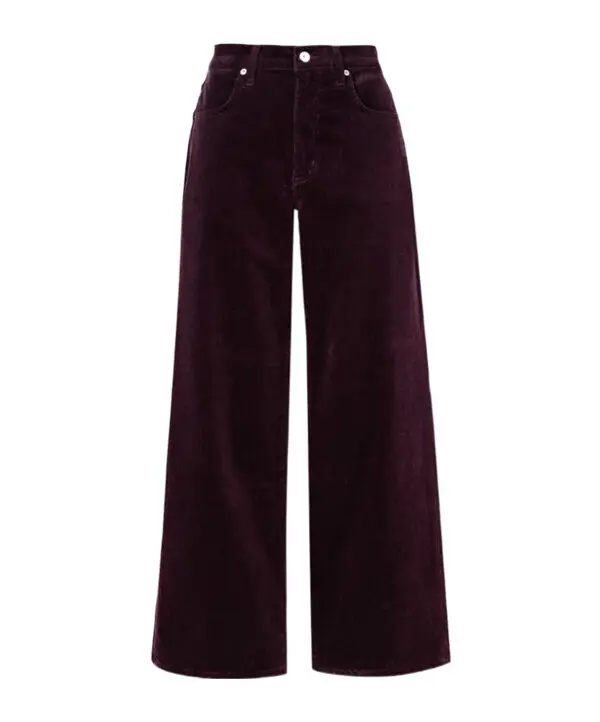 Citizens Of Humanity Annina Cotton-blend Corduroy Wide-leg Pants - Black