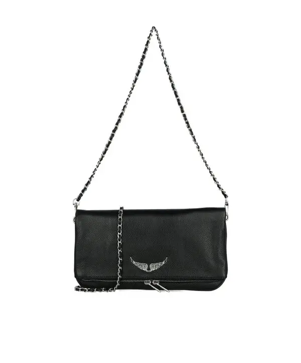 Zadig&Voltaire Voltaire Rock Logo Plaque Shoulder Bag - Black