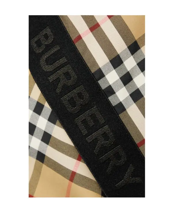 Burberry Logo Detailed Vintage Checked Bra Top - White