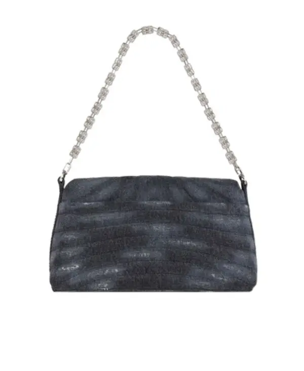 Givenchy 4g Plaque Quilted Denim Small Shoulder Bag