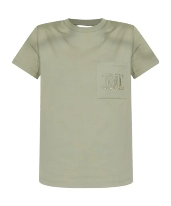 Max Mara Papaia Embroidered Logo Crewneck T-shirt - Green