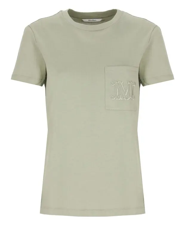Max Mara Papaia Embroidered Logo Crewneck T-shirt - Green