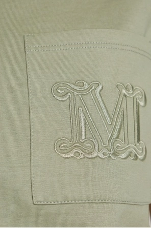 Max Mara Papaia Embroidered Logo Crewneck T-shirt - Green