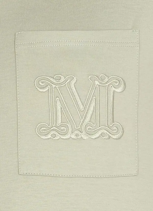 Max Mara Papaia Embroidered Logo Crewneck T-shirt - Green