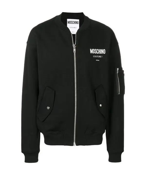 Moschino Detail Zip-up Bomber Jacket