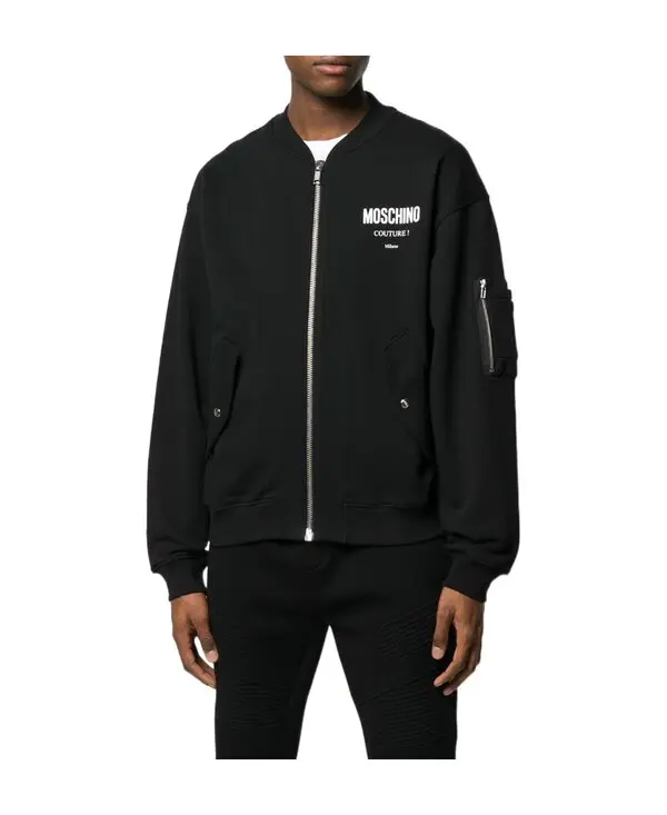 Moschino Detail Zip-up Bomber Jacket