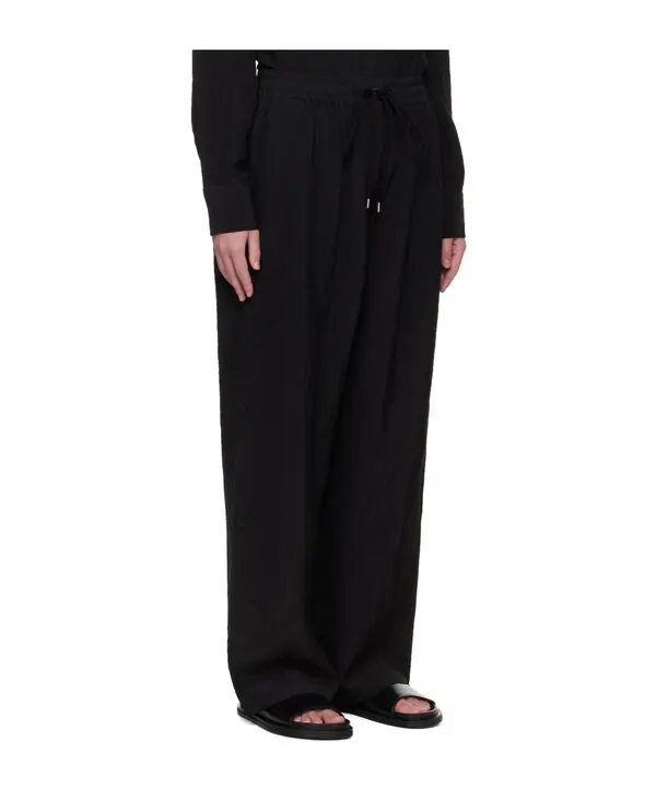 Studio Nicholson Drawstring Straight-leg Trousers - Black