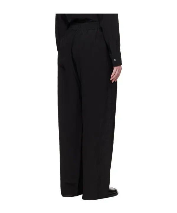 Studio Nicholson Drawstring Straight-leg Trousers - Black