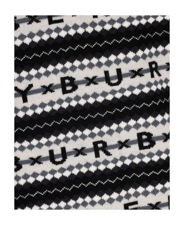 Burberry Fair Isle Knit Wool Cardigan