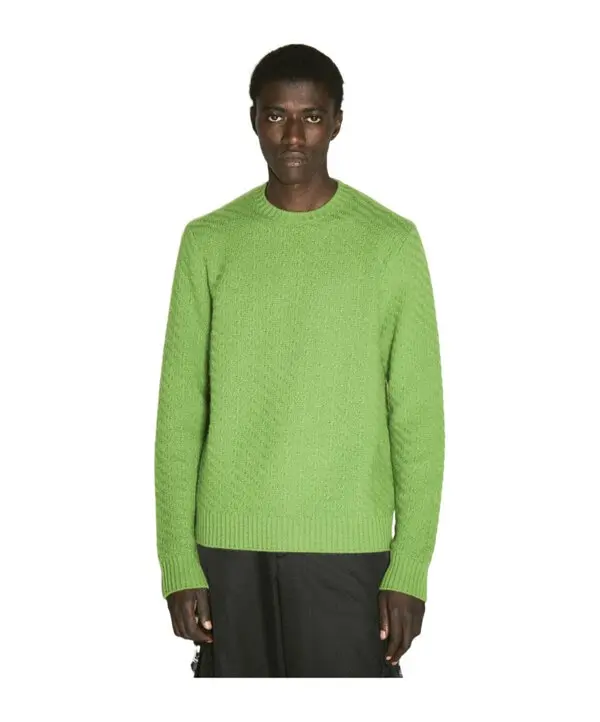Prada Long-sleeve Crewneck Jumper - Green