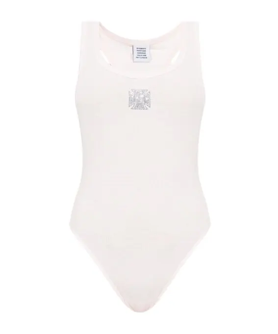 Vetements Sleeveless Graphic Bodysuit - Pink