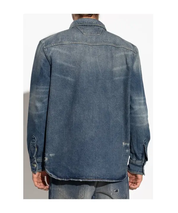 MISBHV Buttoned Long-sleeved Denim Shirt