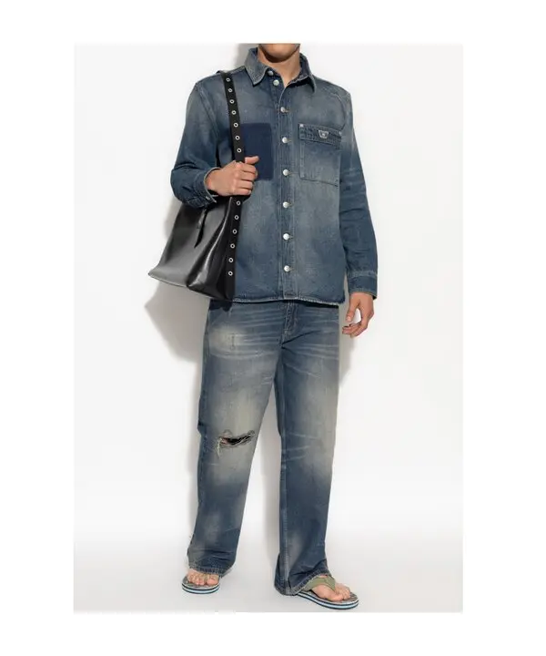MISBHV Buttoned Long-sleeved Denim Shirt