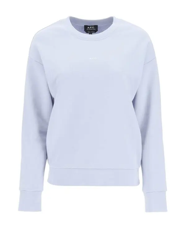 A.p.c. Logo Print Crew Neck Sweatshirt