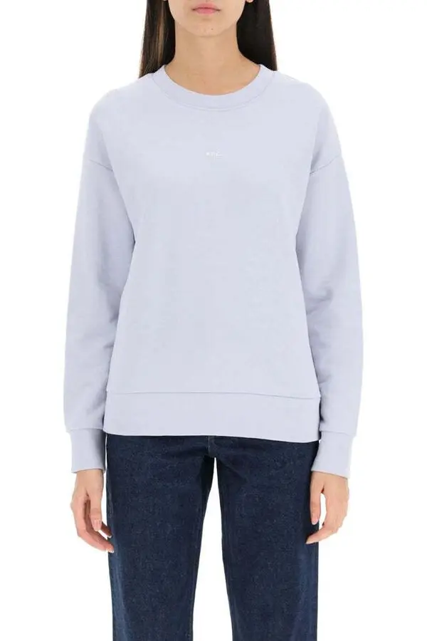 A.p.c. Logo Print Crew Neck Sweatshirt