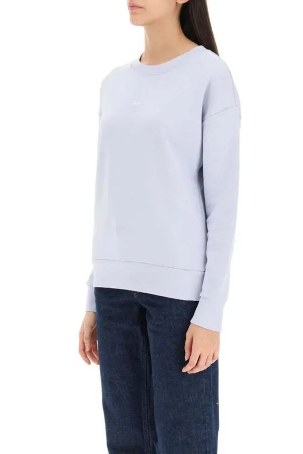 A.p.c. Logo Print Crew Neck Sweatshirt