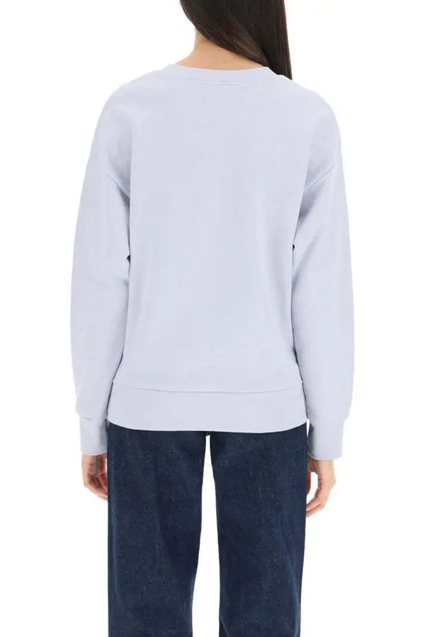 A.p.c. Logo Print Crew Neck Sweatshirt