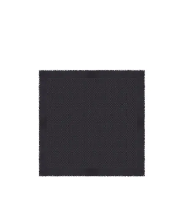 Gucci Gg Silk Wool Lamé Shawl - Black