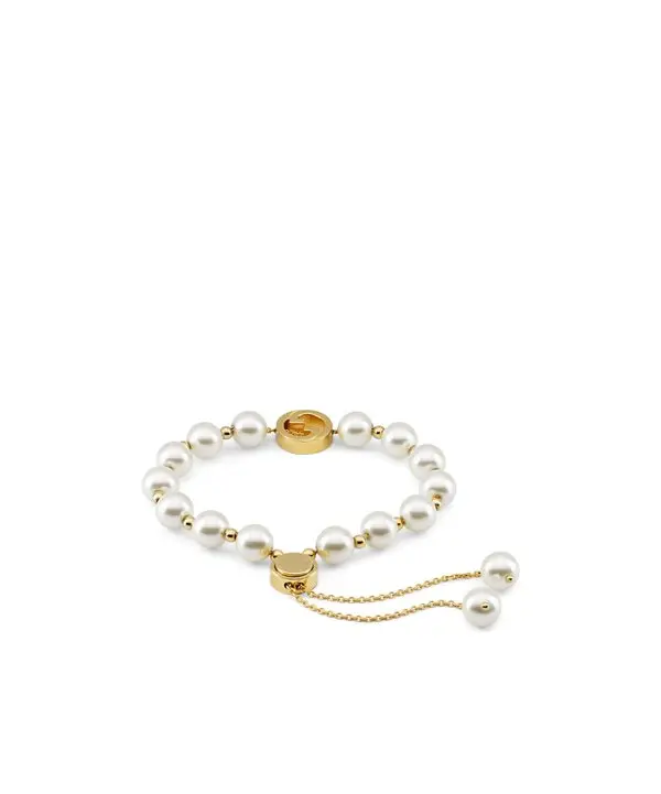 Gucci Interlocking Pearl Bracelet - Light Gold