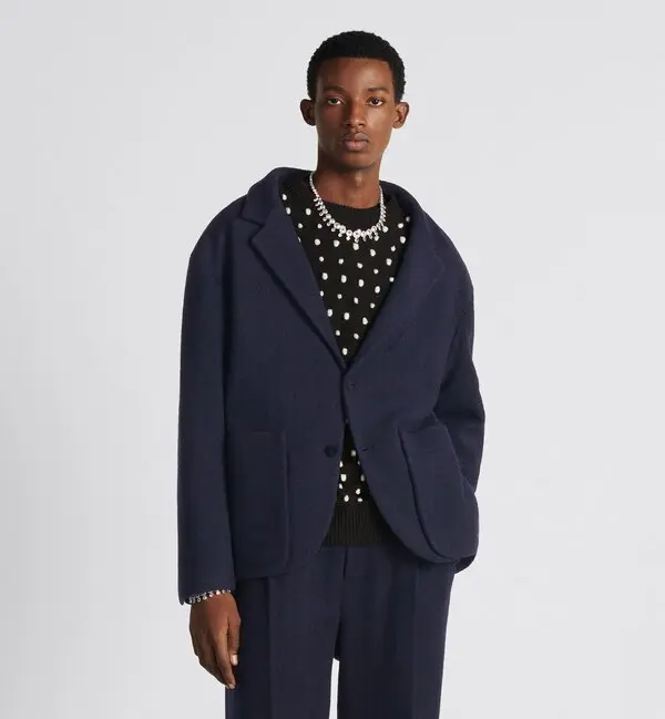 Dior Off-the-shoulder Jacket With Angled Lapels