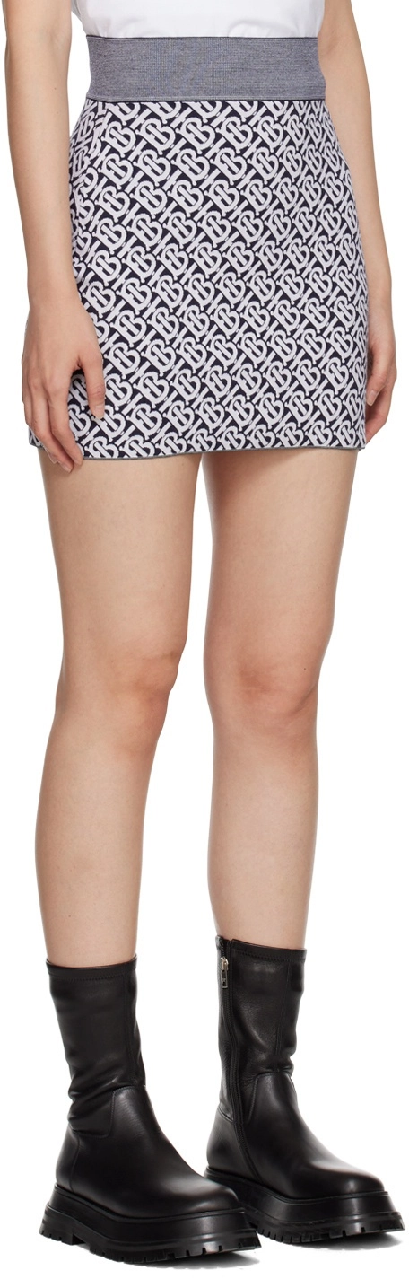 Burberry Monogram Jacquard Knitted Mini Skirt