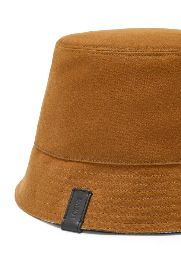 Loewe Reversible Waxed Canvas And Tartan Bucket Hat