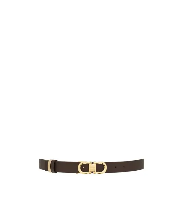 FERRAGAMO Gancini Reversible Belt - Moore Coffee/stone