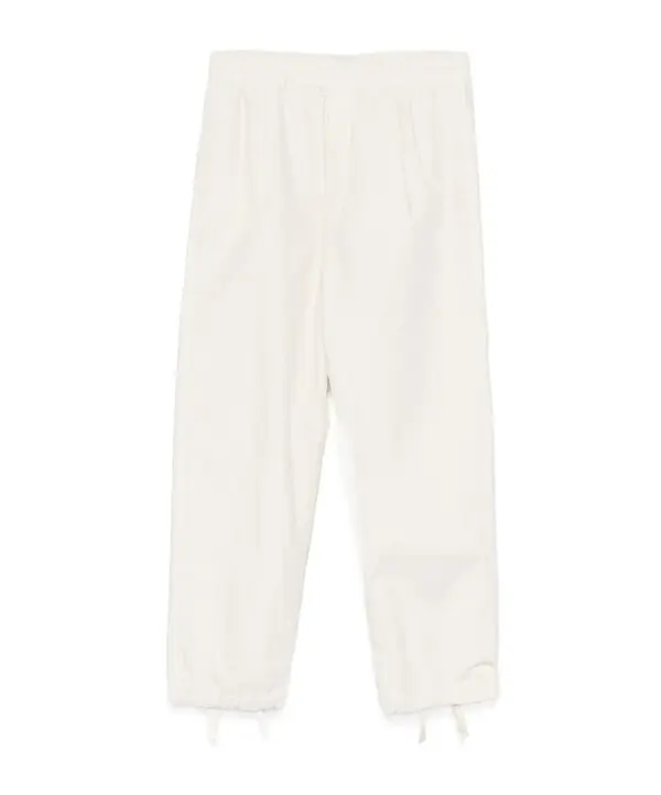 Stone Island Embroidered-logo Trousers - Ivory