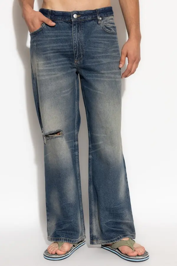 MISBHV Faded Distressed Denim Trousers